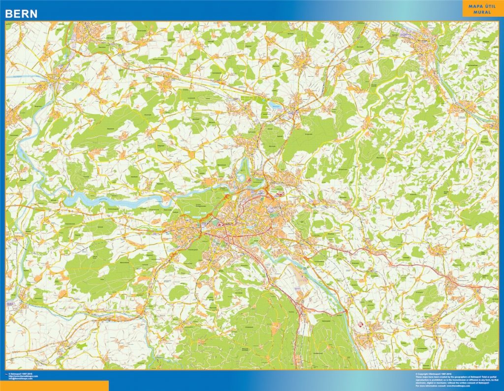 Bern wall wall map | Wall maps of the world. THE WALL MAPS