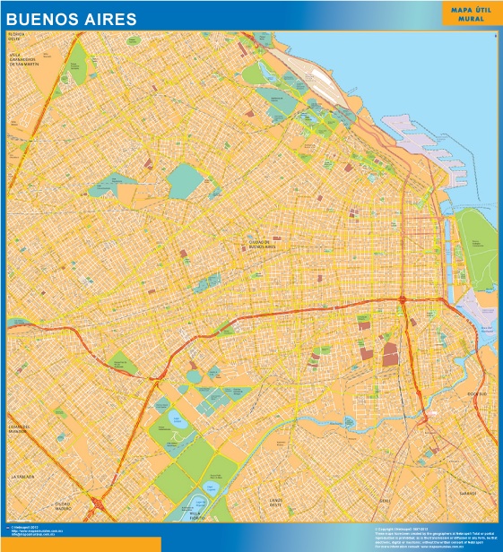 Buenos Aires wall wall map | Wall maps of the world. THE WALL MAPS