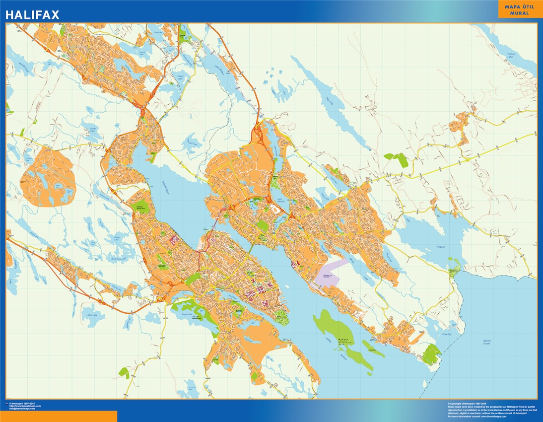 Halifax wall wall map | Wall maps of the world. THE WALL MAPS