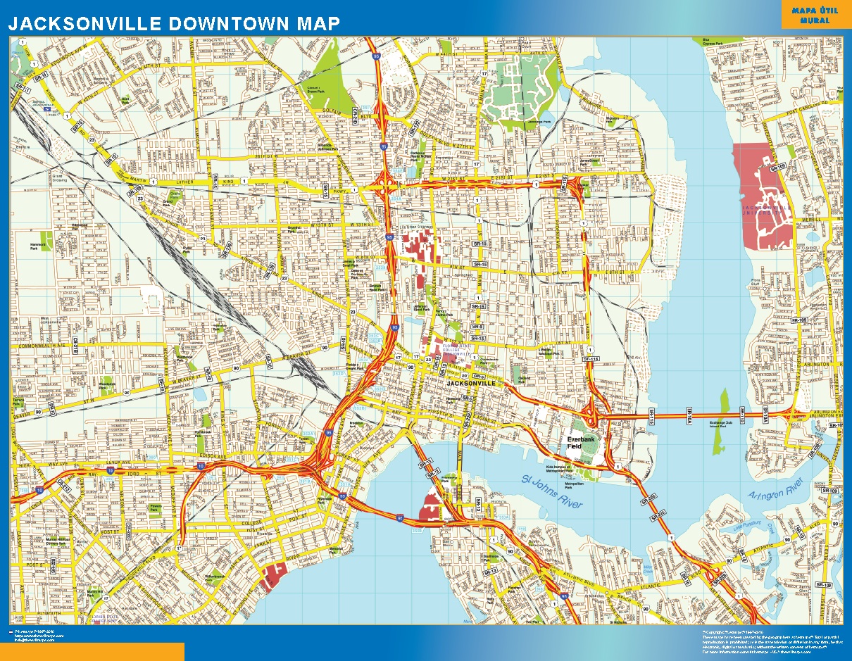 Printable Map Downtown Jacksonville App & Brochures | Visit