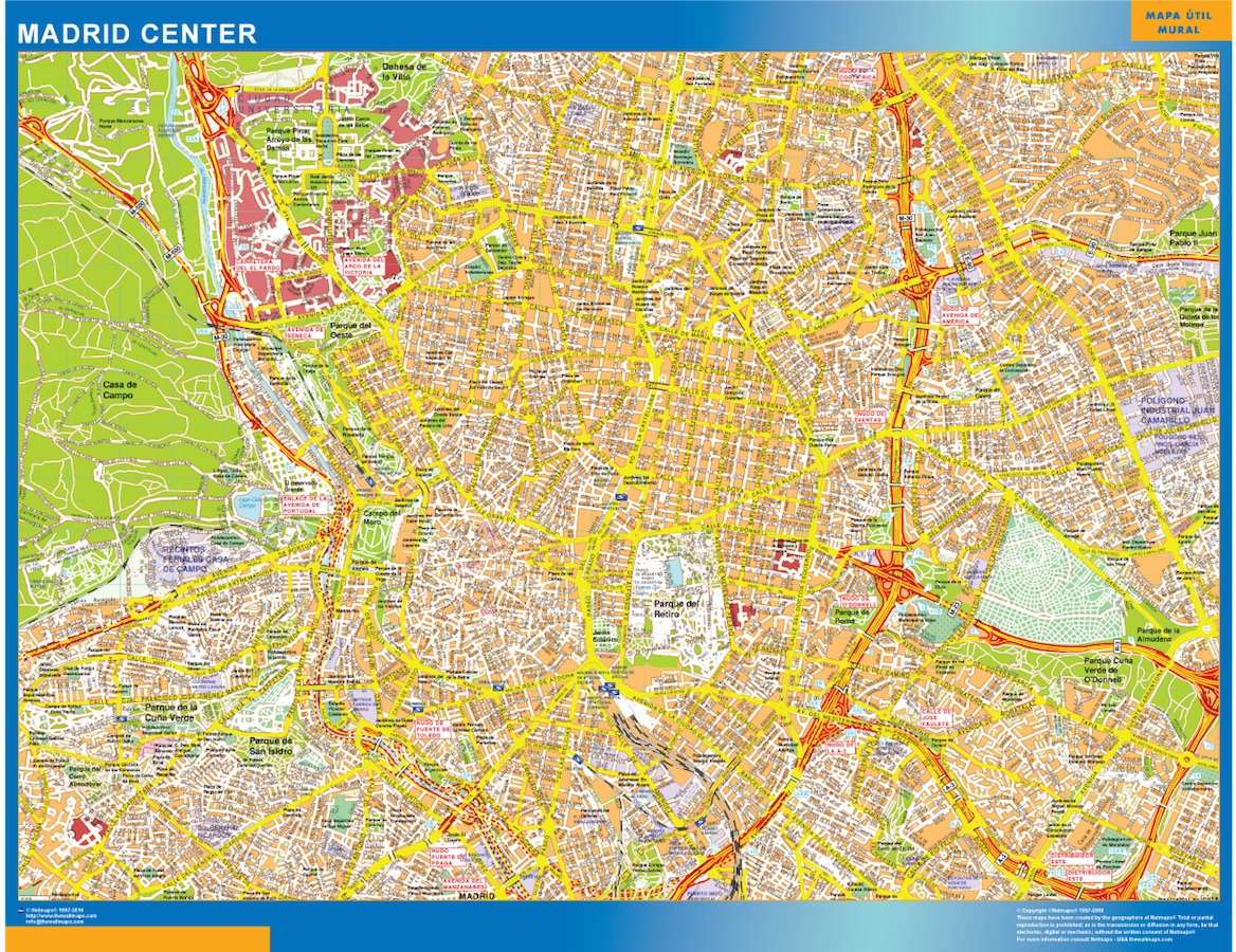 Madrid Maps | Wall maps of the world. THE WALL MAPS