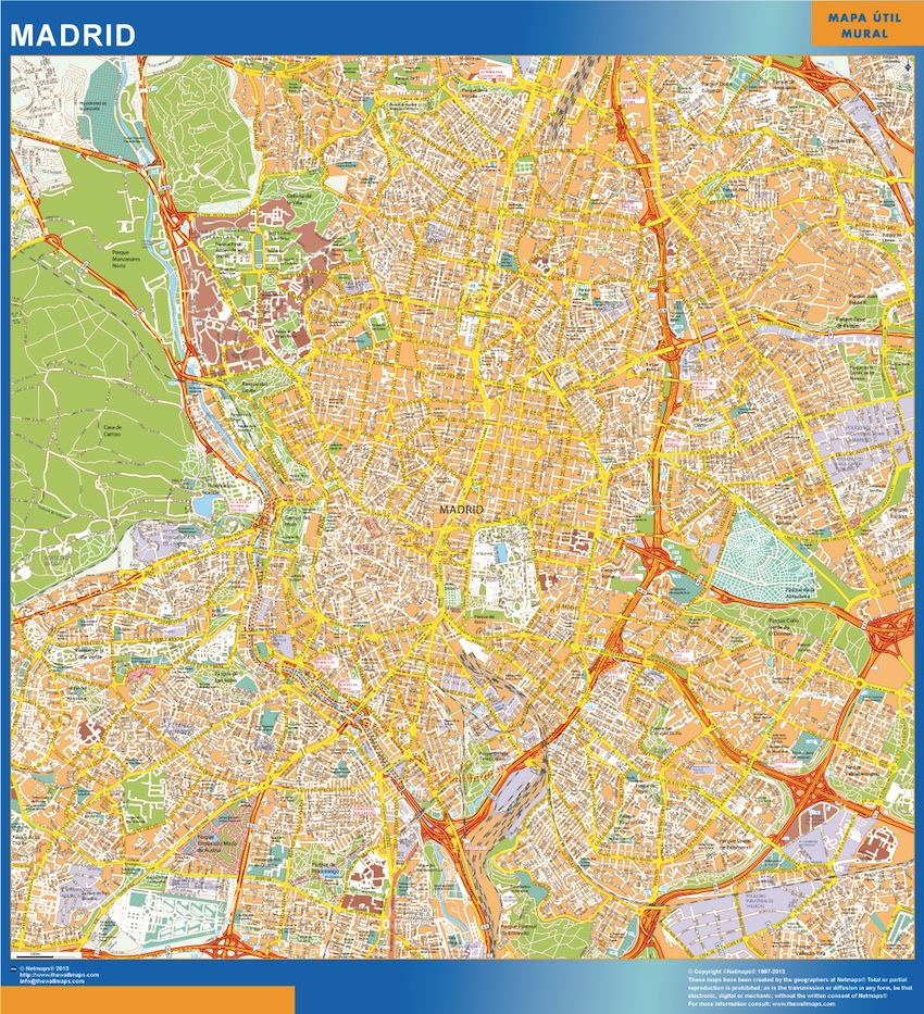 Madrid Maps | Wall maps of the world. THE WALL MAPS