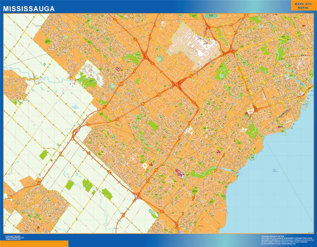 Mississauga wall wall map | Wall maps of the world. THE WALL MAPS