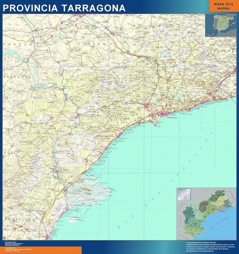 Tarragona maps | Wall maps of the world. THE WALL MAPS