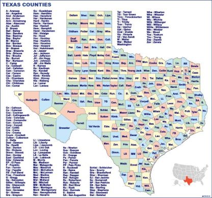 Texas counties | Wall maps of the world. THE WALL MAPS